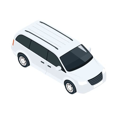 Animated image of a mini van for Amazon Flex deliveries