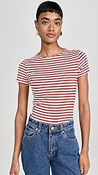 L'AGENCE Ressi Crew Neck Stripe Tee | Shopbop
