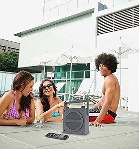 Amazon.com: iHome iBT4GC Bluetooth Rechargeable Boombox with FM Radio (Gray) : Electronics