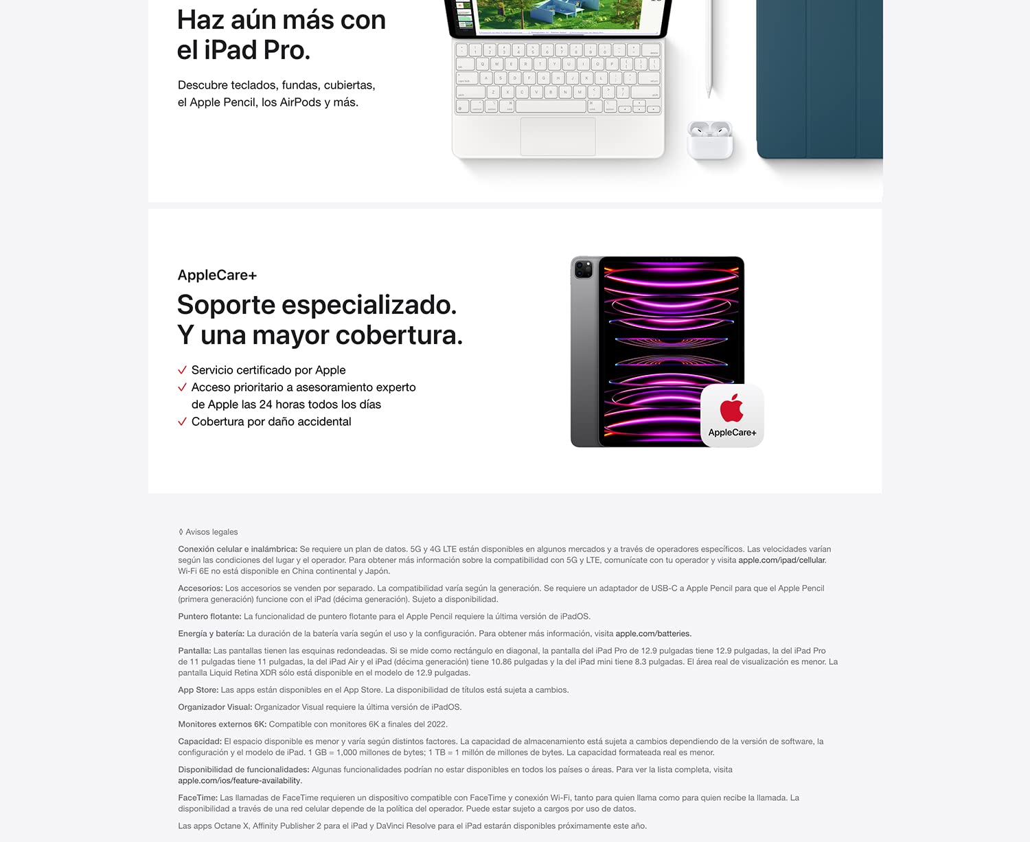 Amazon.com: Apple iPad Pro de 12.9 pulgadas (6ª generación): con chip M2, pantalla Liquid Retina ...
