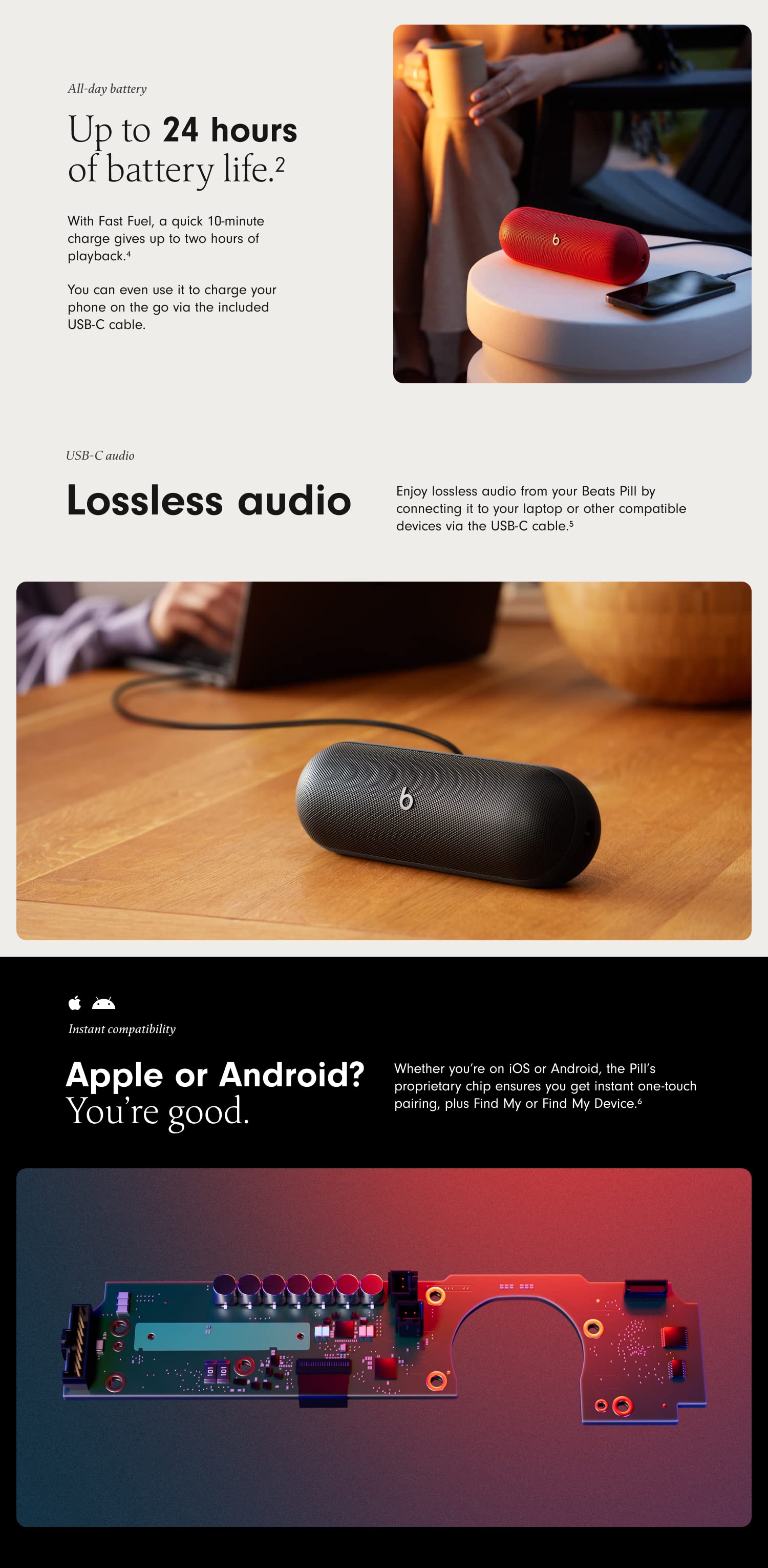 Beats Pill (Latest release)-Portable Bluetooth Speaker, Up to 24H ...