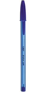 Bic Cristal Original Fine Ball Pens, Fine Point (0.8 mm), Blue, Box of 50 - Smudge-Free, Every ...