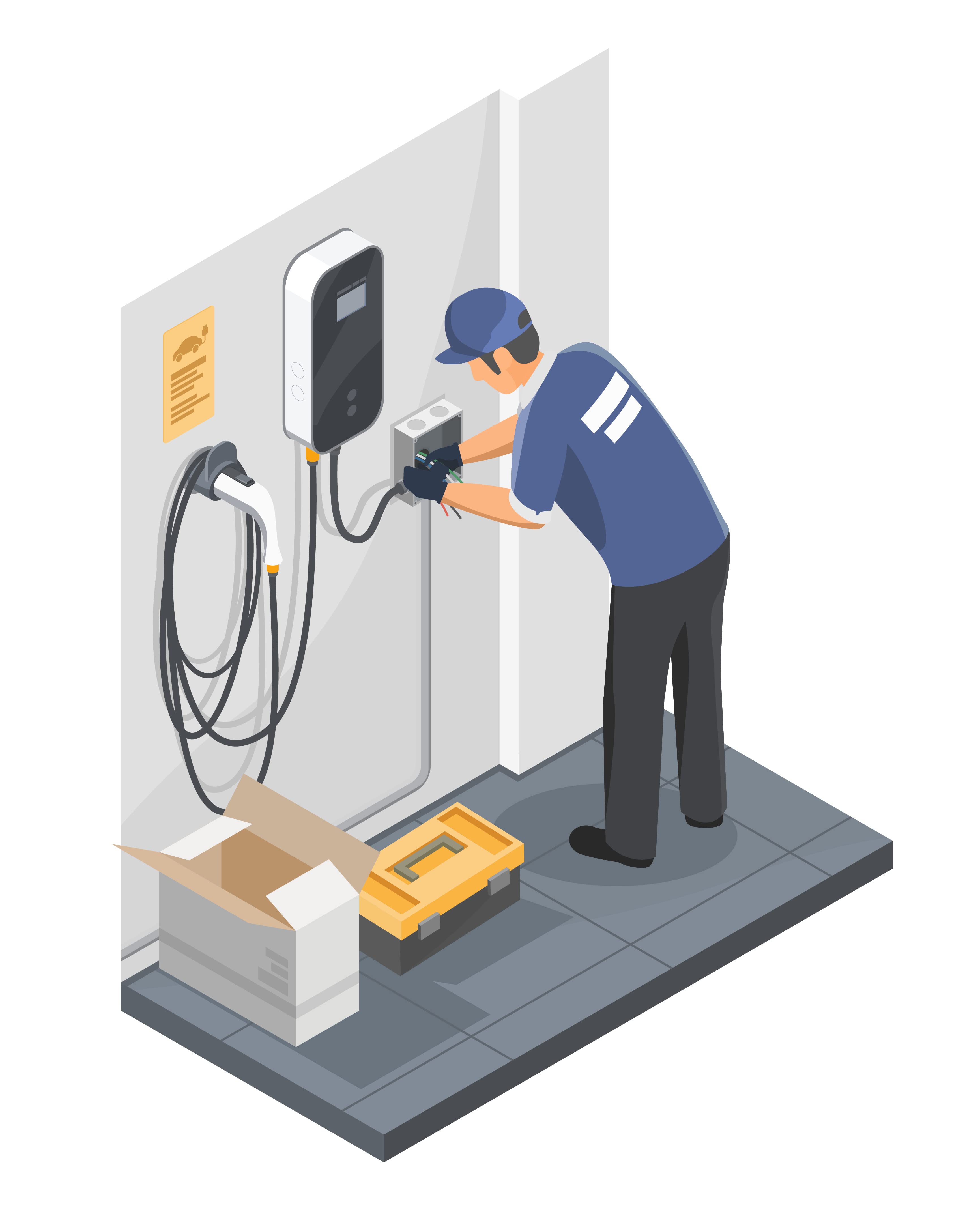 Easee 10523 One Electric Vehicle Charger 7.4kW Type 2, WiFi, free eSIM ...