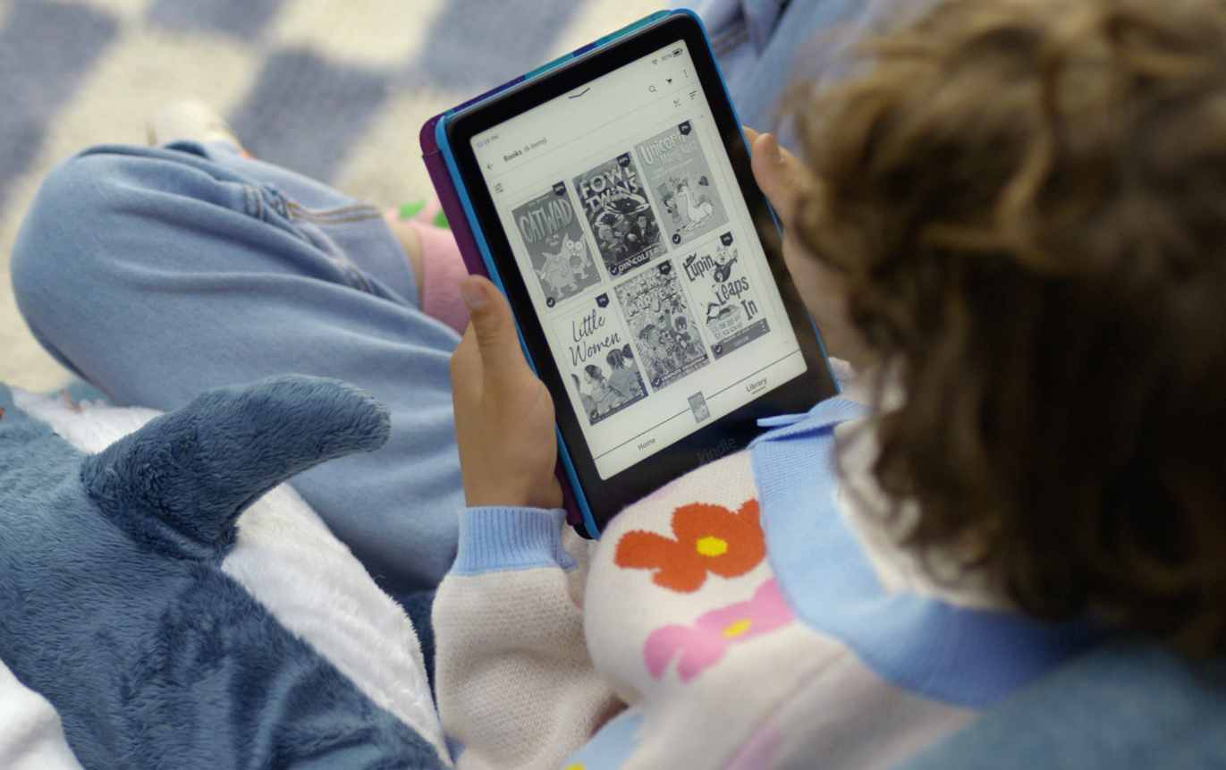 Amazon Kindle Paperwhite Kids 16GB (newest model) – larger 7" glare-free display – Kids read an ...