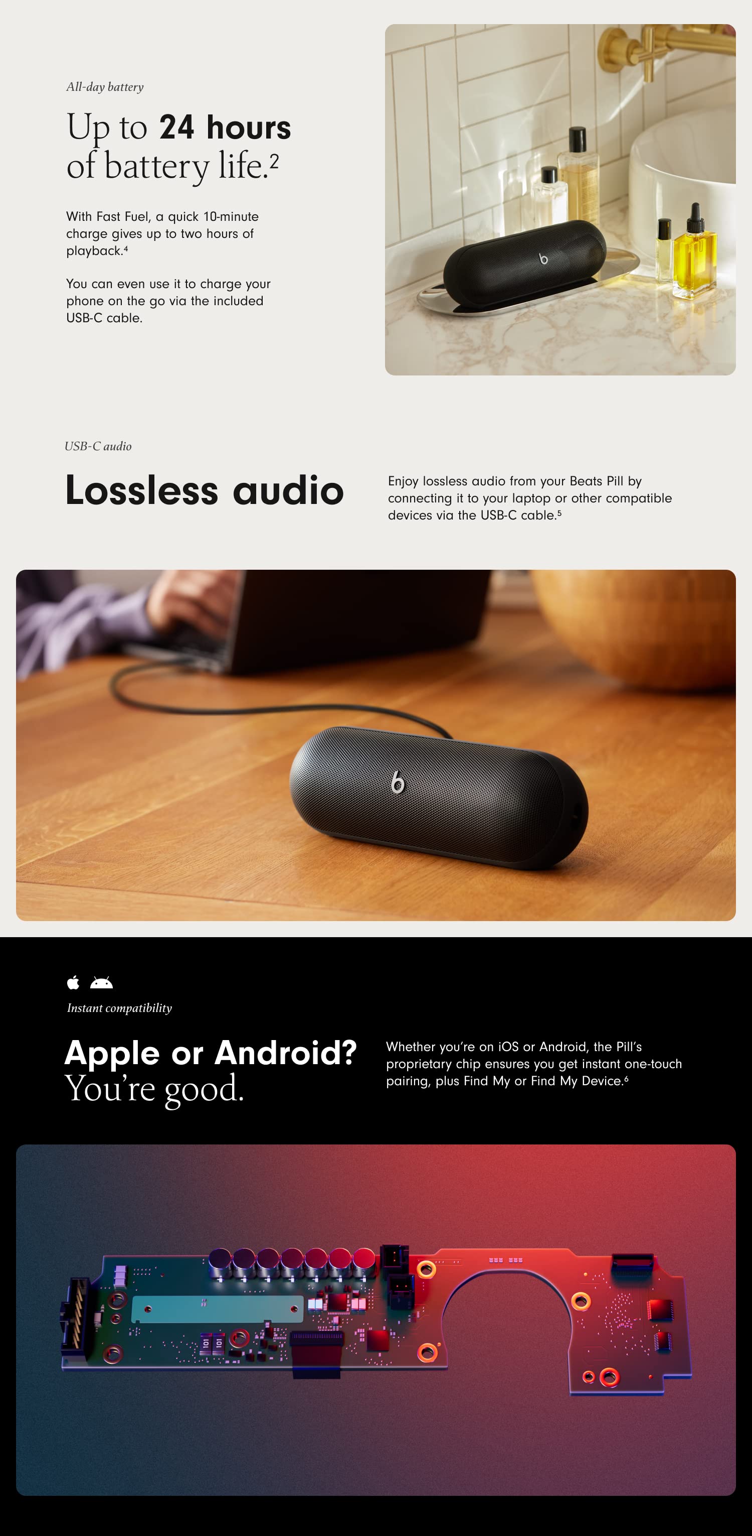 Beats Pill (Latest Release)-Portable Bluetooth Speaker, Up to 24H ...