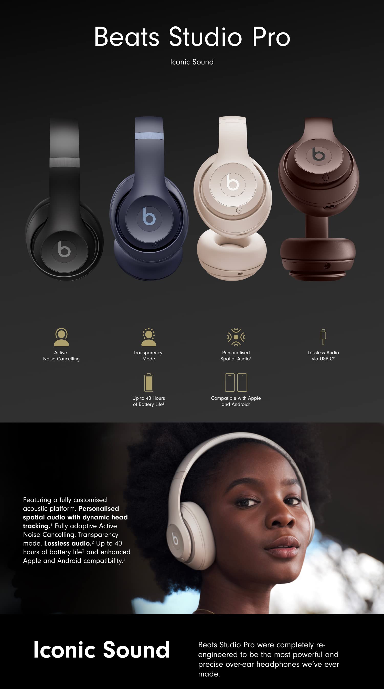 Beats Studio Pro (Wireless Headphones) - Deep Brown : Amazon.com.au ...