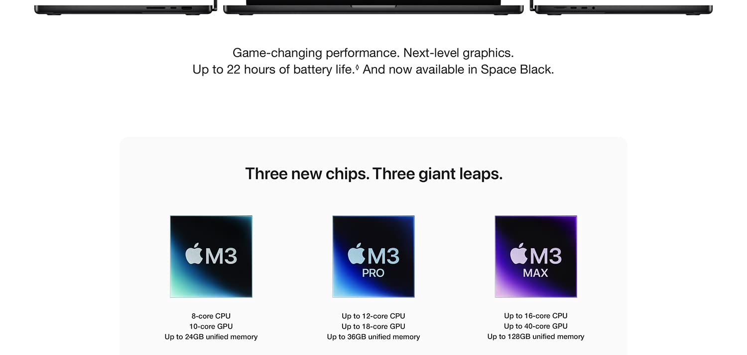 Apple MacBook Pro (14-inch, Apple M3 Max chip with 14‑core CPU and 30 ...