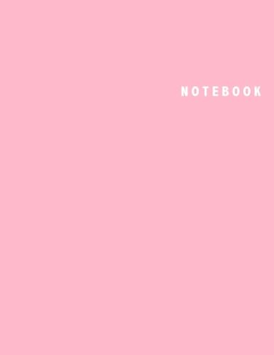Notebook: Unlined Notebook - Large (8.5 x 11 inches) - 100 Pages - Pink ...