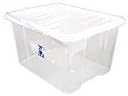 VSL 30 Litre Plastic Storage Box - Clear Box with Clear Lid - Pack of 5 ...