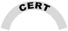 Amazon.com: CERT Black Helmet Crescent Reflective Decal Sticker ...