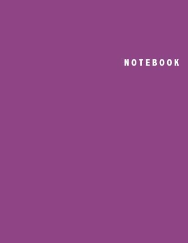 Notebook: Unlined Notebook - Large (8.5 x 11 inches) - 100 Pages - Plum ...