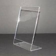 Acrylic L Shape Stand (A4) (Pack of 3) : Amazon.in: Office Products