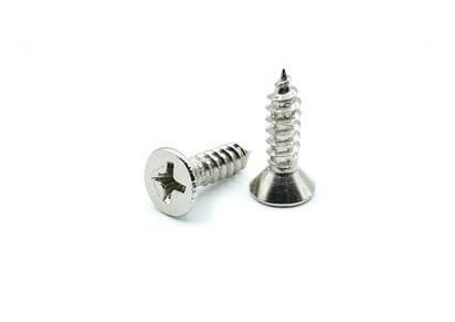 2x12MM Flat CSK Phillips Head Self Tapping Micro Screws Stainless Steel ...