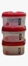 Plastic Transparent Container with Lid Air Tight Dabba Set,Assorted ...