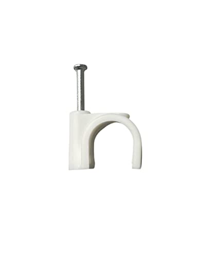 White Round Cable Clips 14mm- 100 Pieces – BigaMart