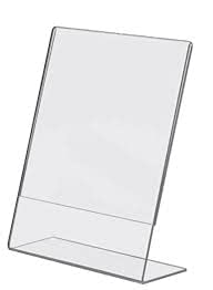 Acrylic Display Stand Sign & Menu Card Holder Portrait Size - A6 (4 * 6 ...