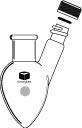 Flask, Pear-Shaped, Threaded Inlet, Joint Size 14/20 15mL (Made of ...