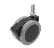 Cool Casters - Tech Line Caster, Black with Grey Tread, Threaded Stem ...