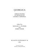 Georgica: Greek Studies in Honour of George Cawkwell: No. 58. (Bulletin ...