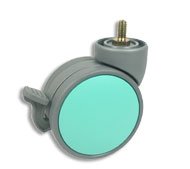 Cool Casters - Grey Caster with Aqua Finish - Item #400-75-GY-AQ-TS-WB ...