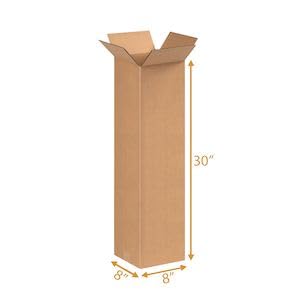 Flexi Box 5 Ply Double wall 8 x 8 x 30 Inch Count 50 Corrugated Brown ...