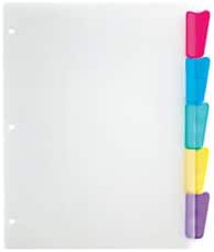 Amazon.com : Office Depot Brand Plastic Dividers with Insertable ...
