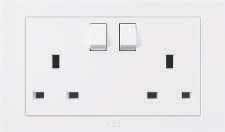 ABB 2 Gang Switch Socket SP Illuminated 13A: Buy Online at Best Price ...