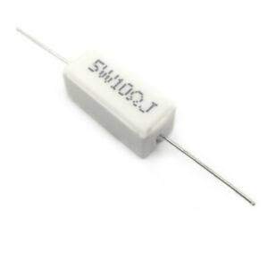 10 Ohm 5Watt Fixed Wire Wound (Cement Type) Resistor (10 Piece of Pack ...