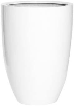 Amazon.com : Pottery Pots 21.65" H Large Round Glossy White Fiberstone ...
