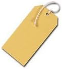 100 YELLOW COLOURED LABEL TAGS LUGGAGE CARD 240GSM 120 X 60MM : Amazon ...