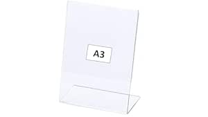 Porpoise A3 size Display Stand L Shape Acrylic Stand : Amazon.in ...