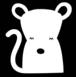 Amazon.com - Mouse Headshot Vinyl Decal | White | Made in USA by ...