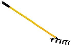 Gum-Tea, Heavy Duty Steel 16-Teeth Garden Rake with Steel Handle ...