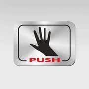 Push Inside Silver color brushed type Acrylic Sign Board with PVC ...