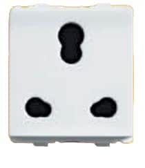 VE V-Guard Matteo 6/16A 3 Pin Comb. Shuttered Socket-2M Modular ...