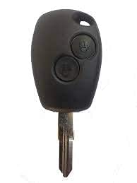 2 Button Replacement Key Shell Compatible for Renault Black and Logan ...