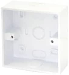 Single Gang Surface Mounted 16mm Pattress Back Box, 1 Gang White ...