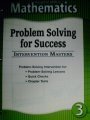 Houghton Mifflin Mathematics: Level 3, Problem Solving for Success Intervention Masters (2002-05 ...
