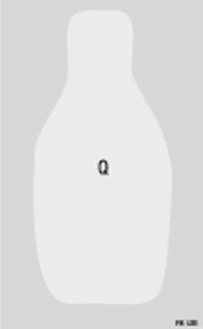 Amazon.com : Official FBI-Q Center Mass Silhouette Shooting Training ...