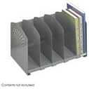 Amazon.com: Five Section Adjustable Book Rack in Gray by Safco : Home ...