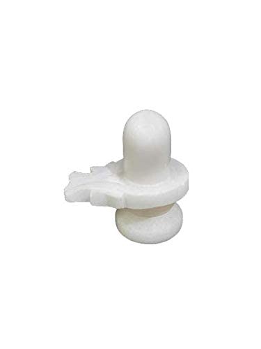 Buy A&S Ventures Mahadev White Marble Shivlingam | White Marble ...