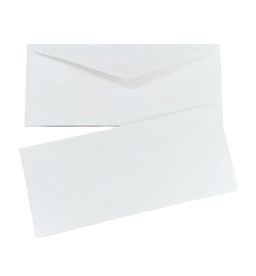 White Paper Envelopes Check Size for mailing Cheques, Letter, Courier ...