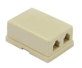 Dual Port Telephone Junction Surface Rosette Mount Modular Jack Block ...