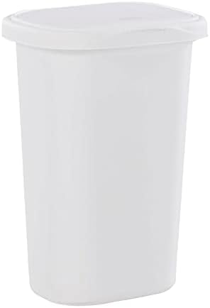Amazon.com: 13 Gal. White Spring-Top Wastebasket, 53-quart : Home & Kitchen