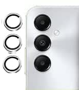 MOBIKTC (3 Pack, Silver Camera Lens Protector Circle Tempered Glass for ...