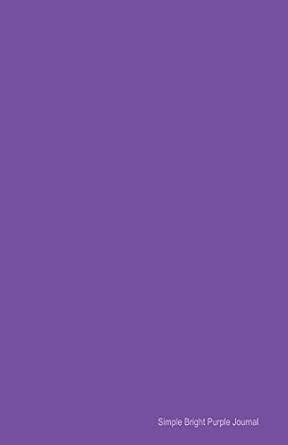 Amazon.com: Simple Bright Purple Journal: Soft Cover Lined 100 Page ...
