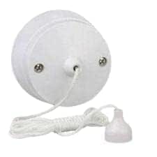 2 Way Pull Cord Switch Bathroom Ceiling Light Fitting 6 Amp White ...