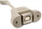 USB B Panel Mount Female to B Male. 2 Metres: Amazon.co.uk: Computers ...