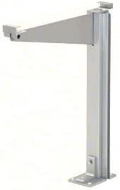 CRL Satin Anodized 46cm Centre Partition Post with Shelf Bracket ...