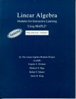 Buy Linear Algebra: Modules for Interactive Learning Using Maple® Book Online at Low Prices in ...